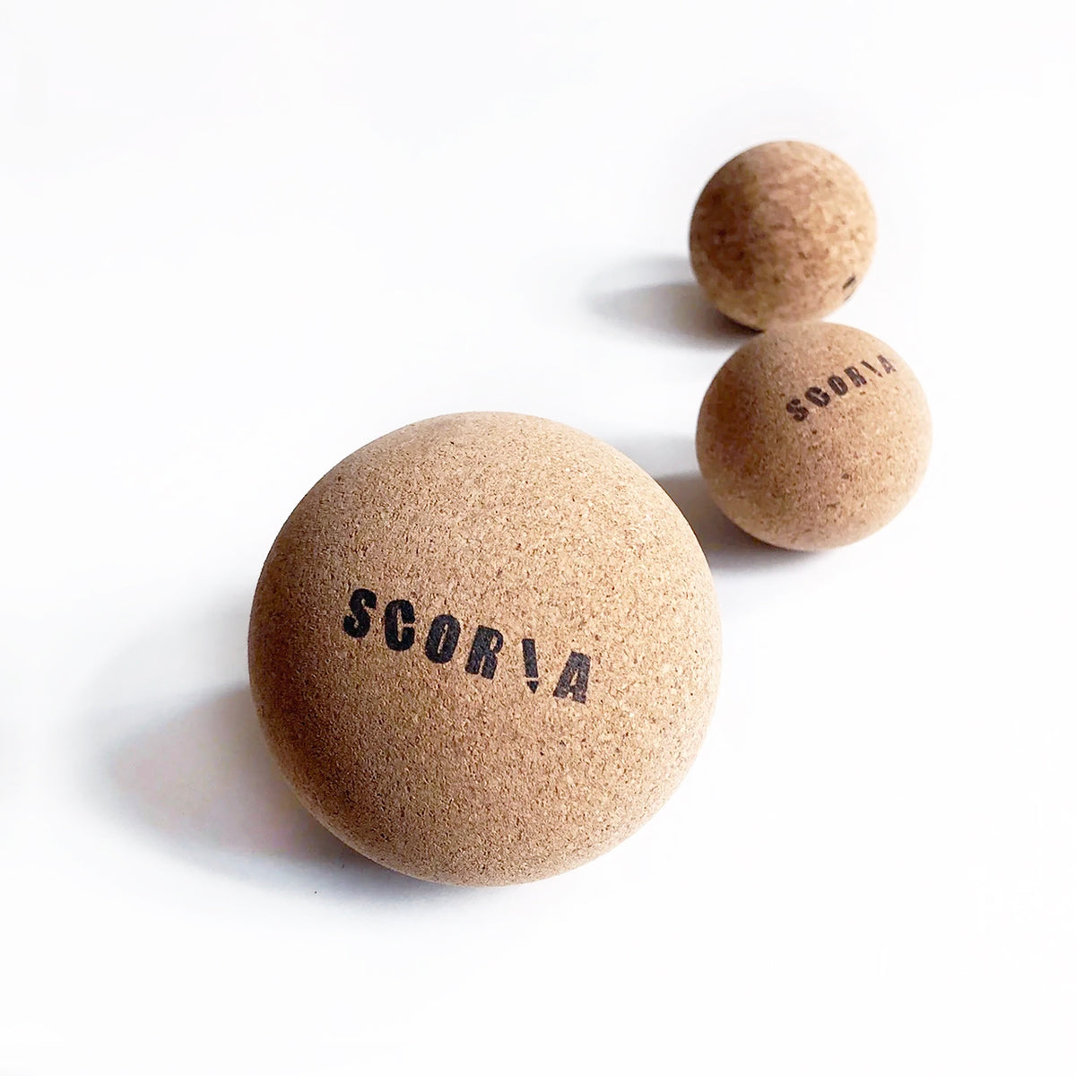 Cork Massage Balls Set Of Three Scoria World
